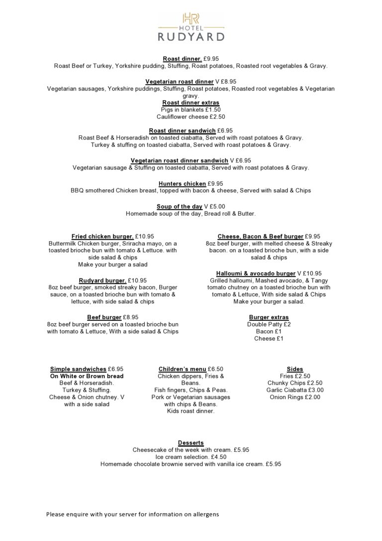 Our Food - Hotel Rudyard