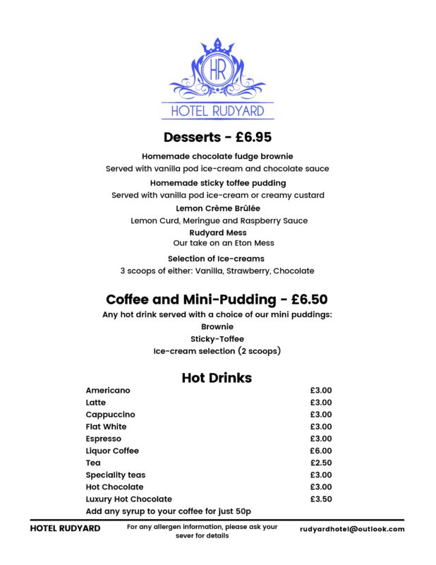 Our Food - Hotel Rudyard