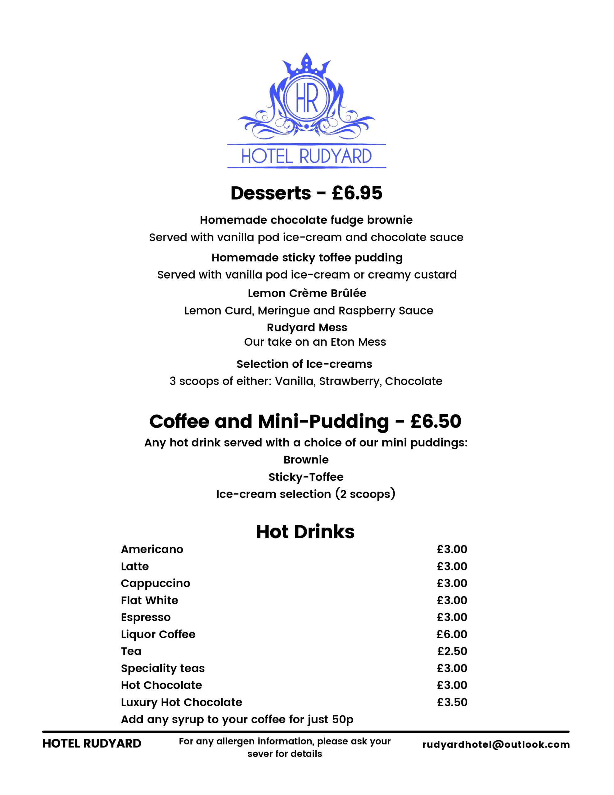 Our Food - Hotel Rudyard