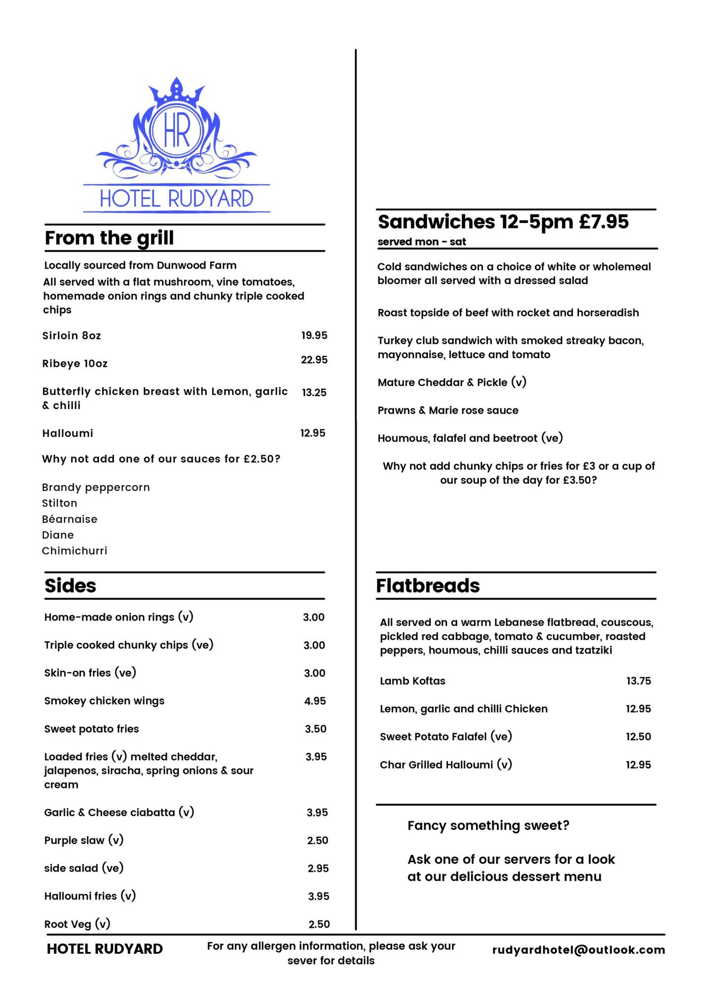 Our Food - Hotel Rudyard